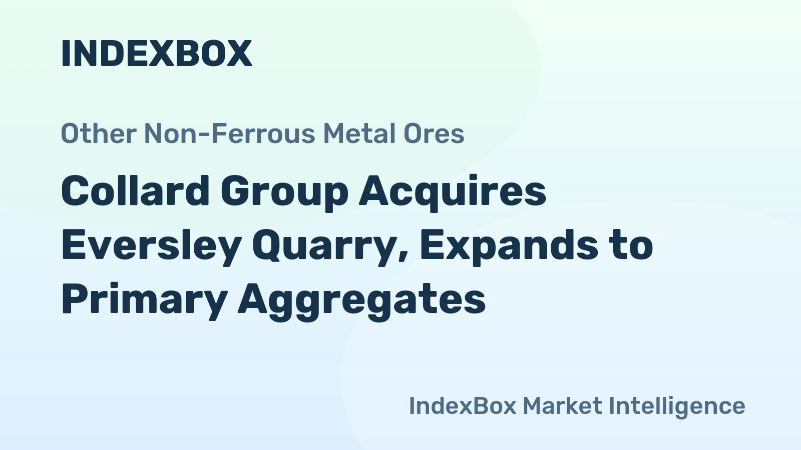 Collard Group Acquires Eversley Quarry, Expands to Primary Aggregates