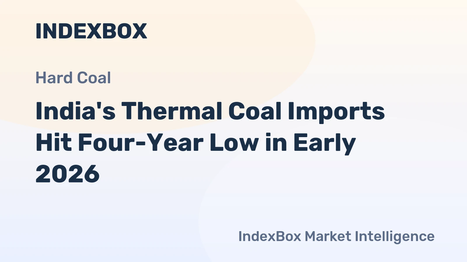 India's Thermal Coal Imports Hit Four-Year Low in Early 2026
