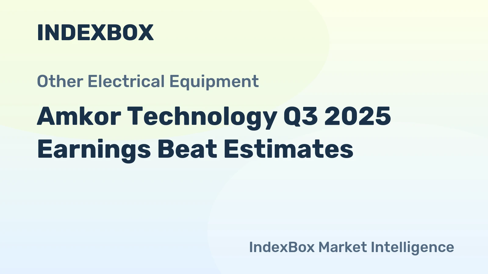Amkor Technology Q3 2025 Earnings Beat Estimates
