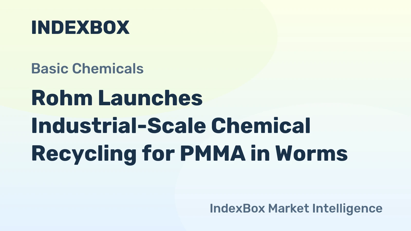 Rohm Launches Industrial-Scale Chemical Recycling for PMMA in Worms
