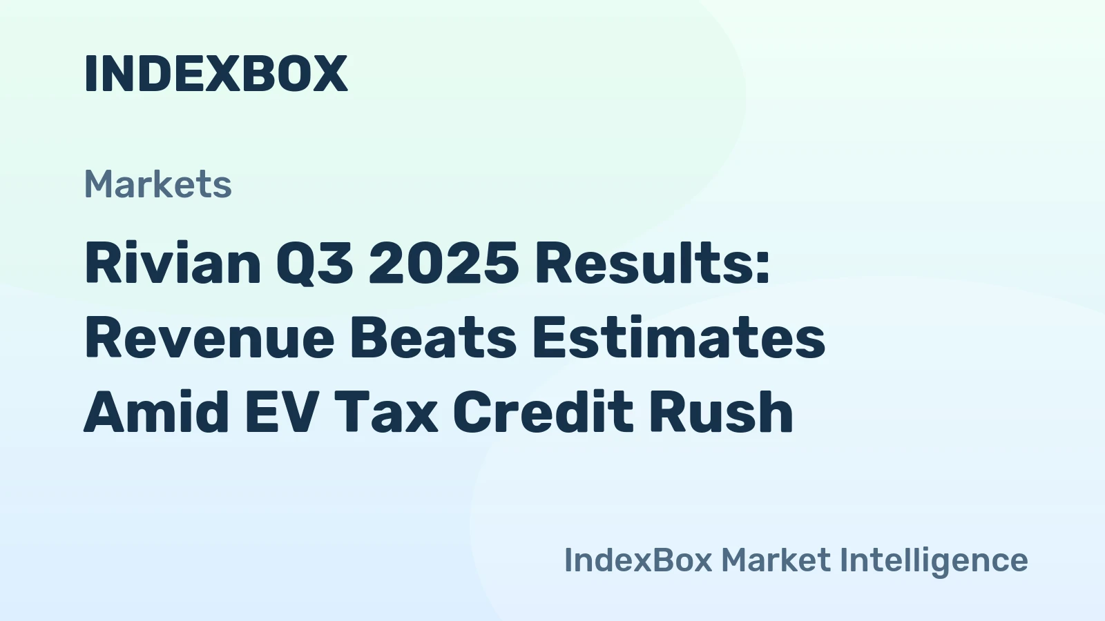 Rivian Q3 2025 Results: Revenue Beats Estimates Amid EV Tax Credit Rush