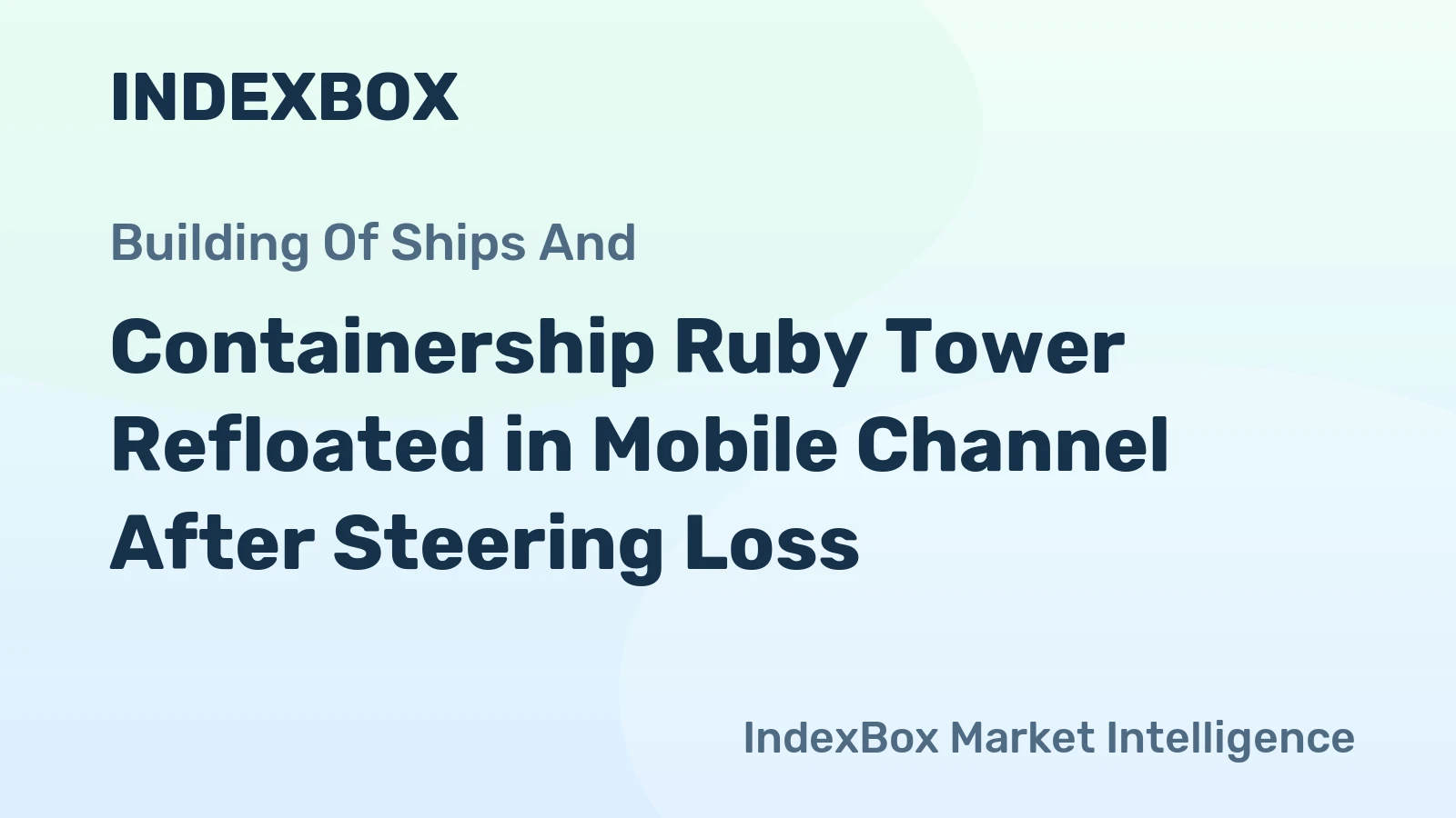 Containership Ruby Tower Refloated in Mobile Channel After Steering Loss
