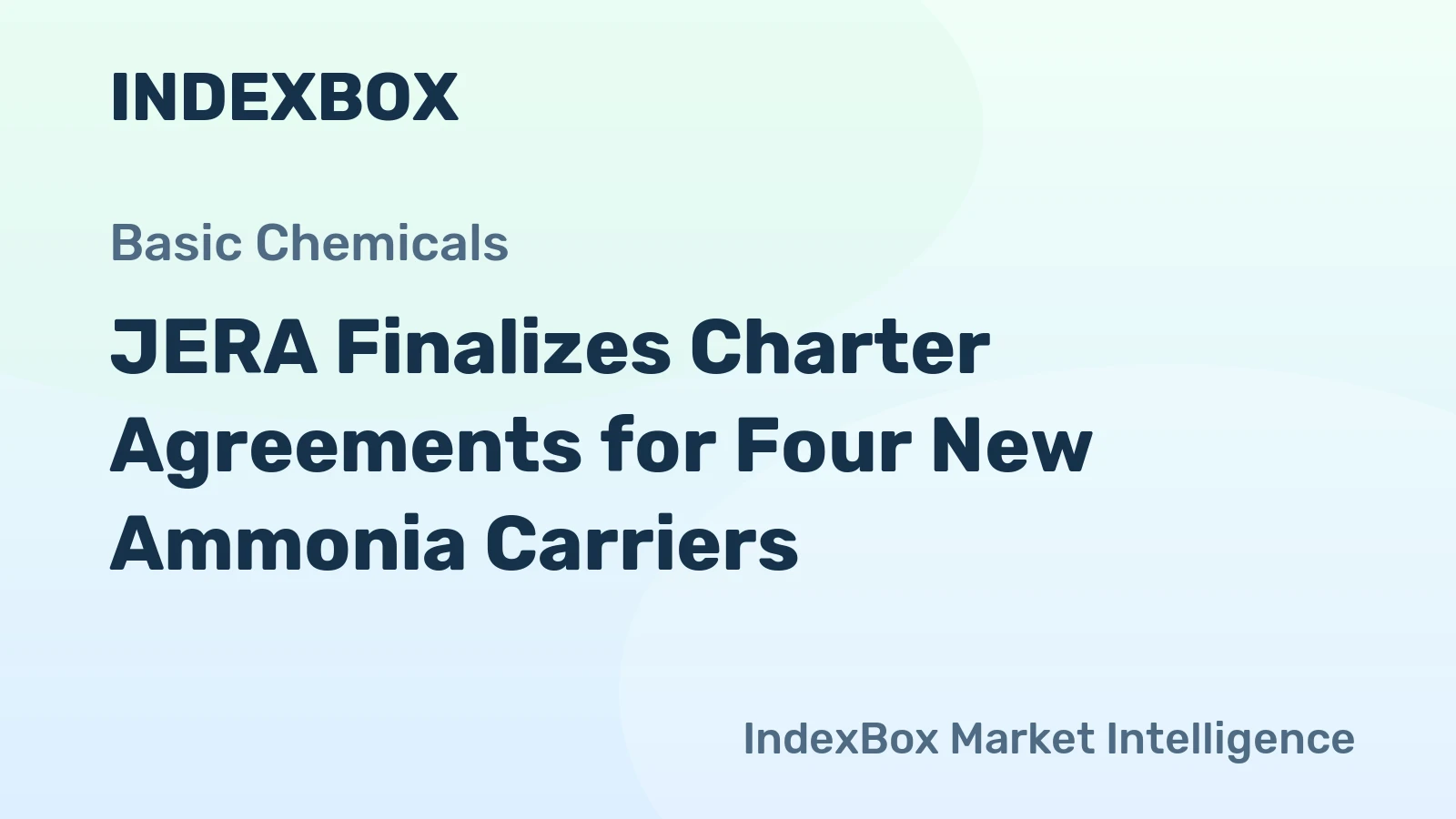 JERA Finalizes Charter Agreements for Four New Ammonia Carriers