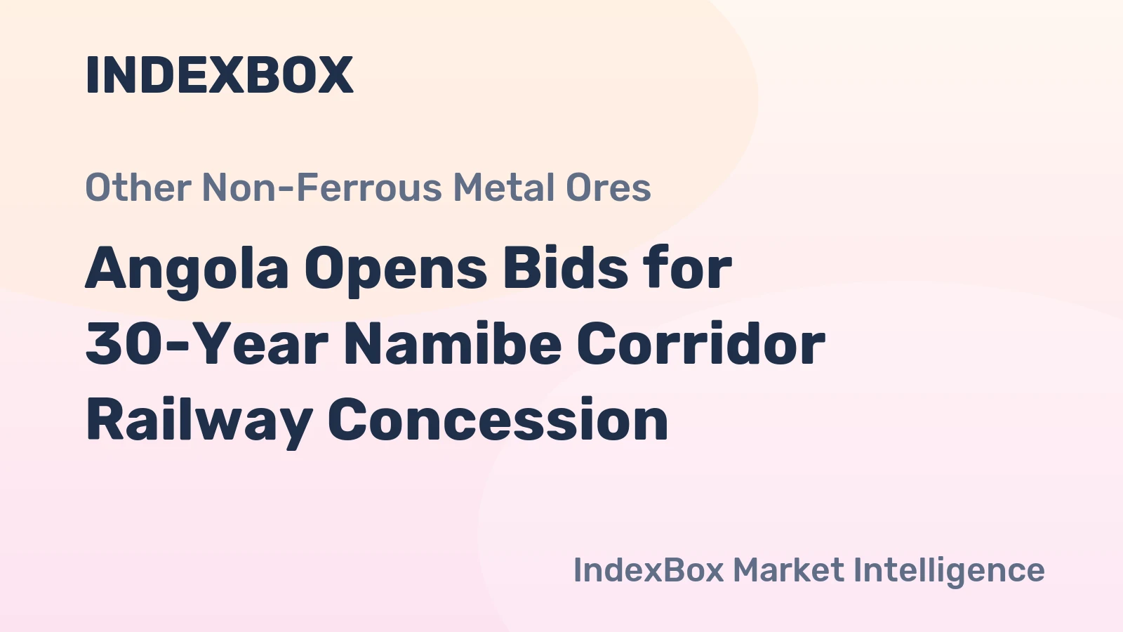 Angola Opens Bids for 30-Year Namibe Corridor Railway Concession