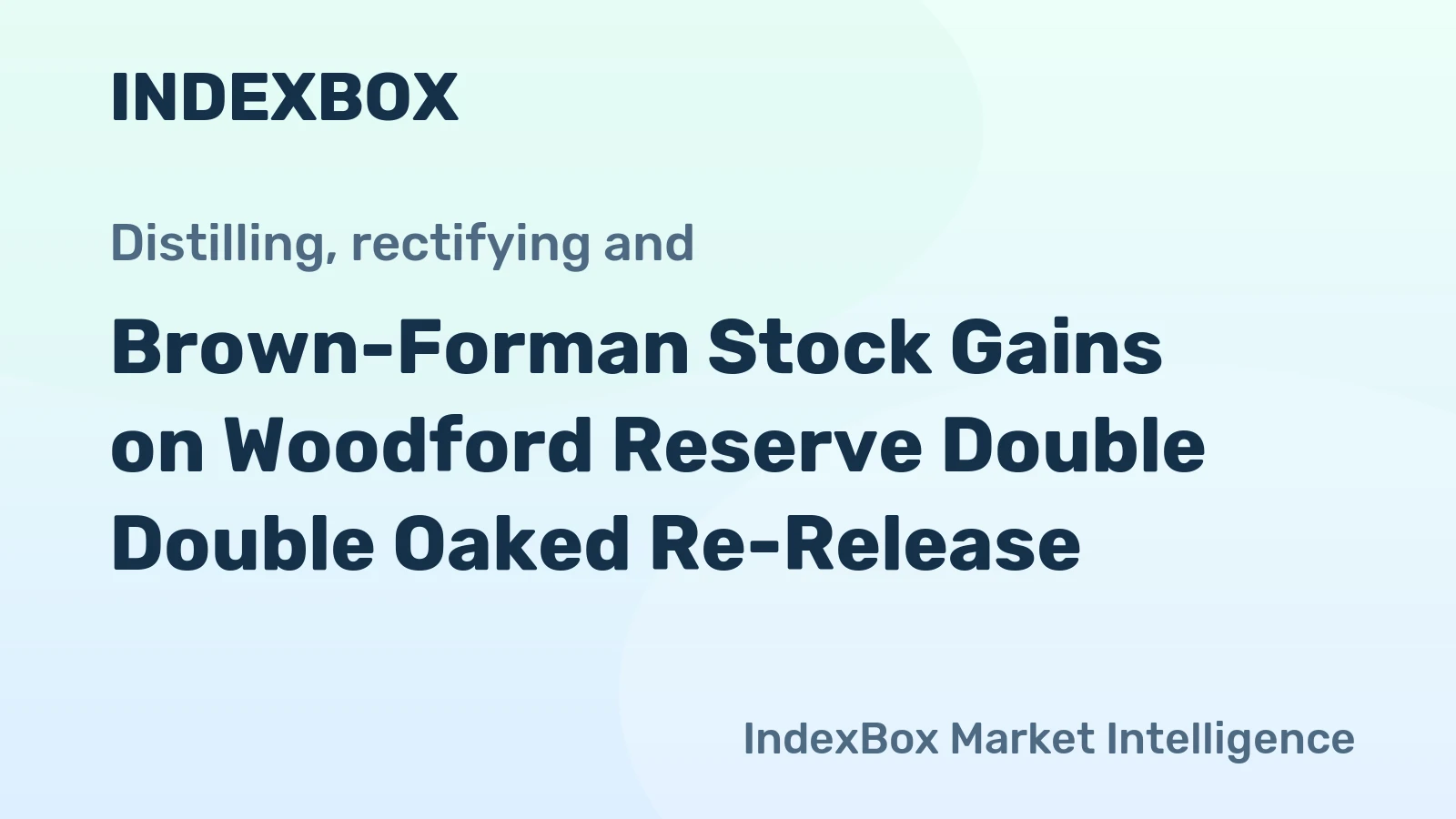 Brown-Forman Stock Gains on Woodford Reserve Double Double Oaked Re-Release