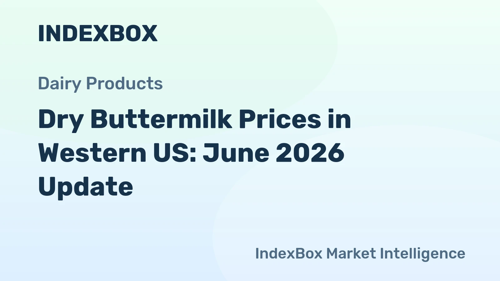 Dry Buttermilk Prices in Western US: June 2026 Update