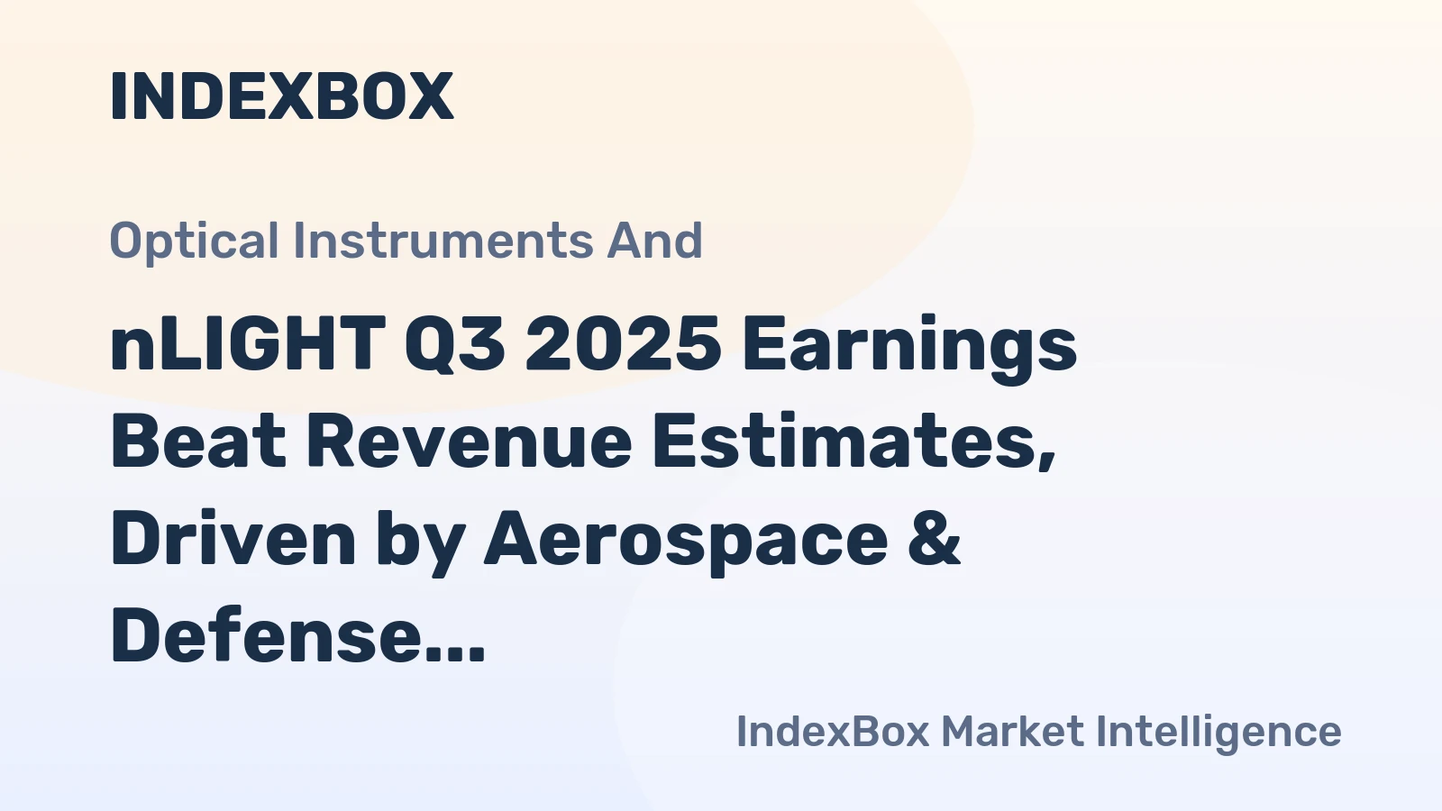 nLIGHT Q3 2025 Earnings Beat Revenue Estimates, Driven by Aerospace & Defense