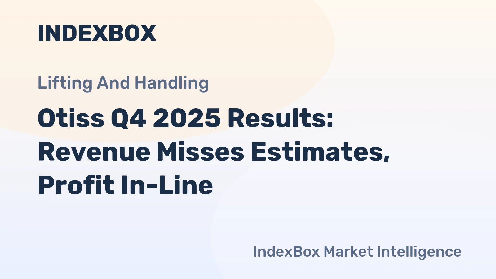 Otiss Q4 2025 Results: Revenue Misses Estimates, Profit In-Line