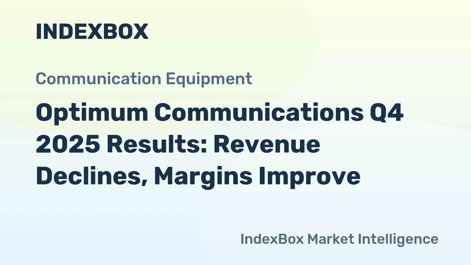 Optimum Communications Q4 2025 Results: Revenue Declines, Margins Improve