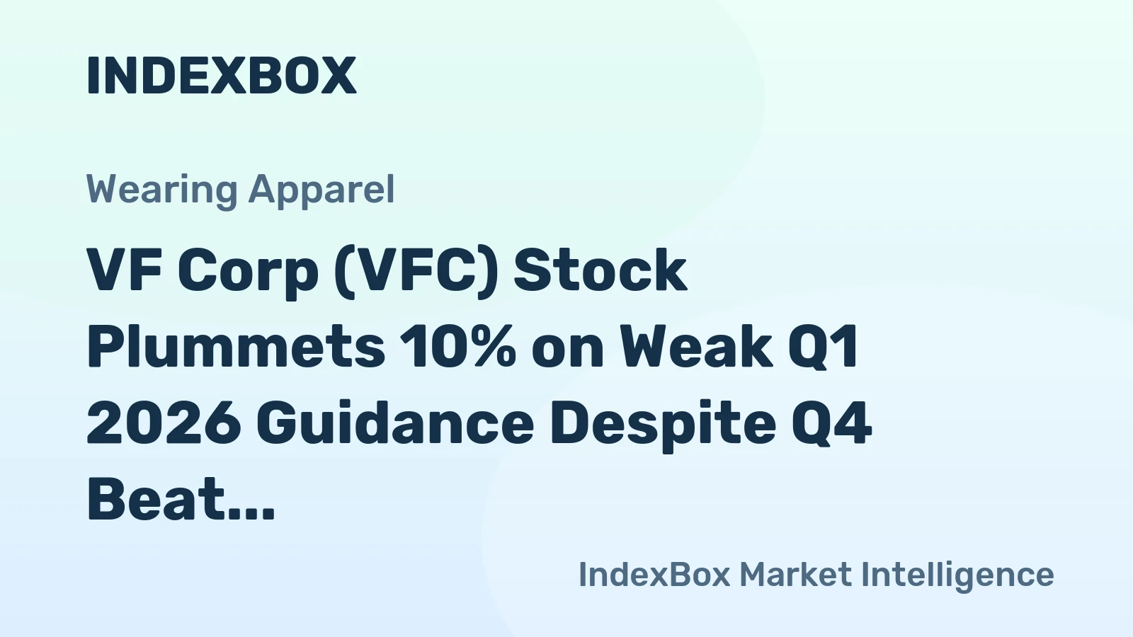 VF Corp (VFC) Stock Plummets 10% on Weak Q1 2026 Guidance Despite Q4 Beat