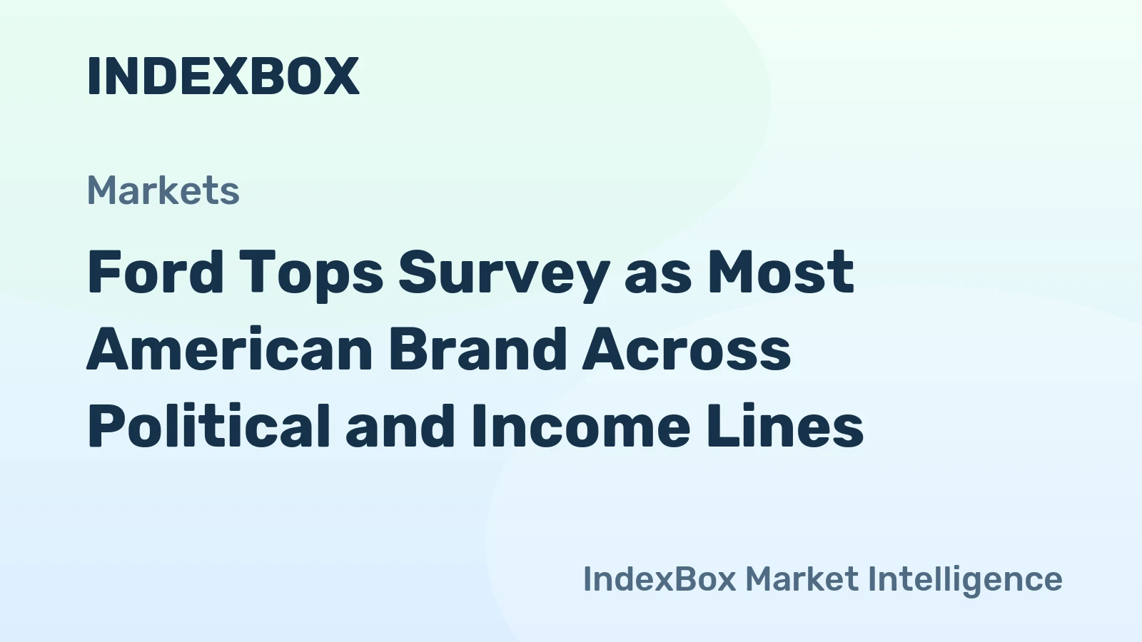 Ford Tops Survey as Most American Brand Across Political and Income Lines