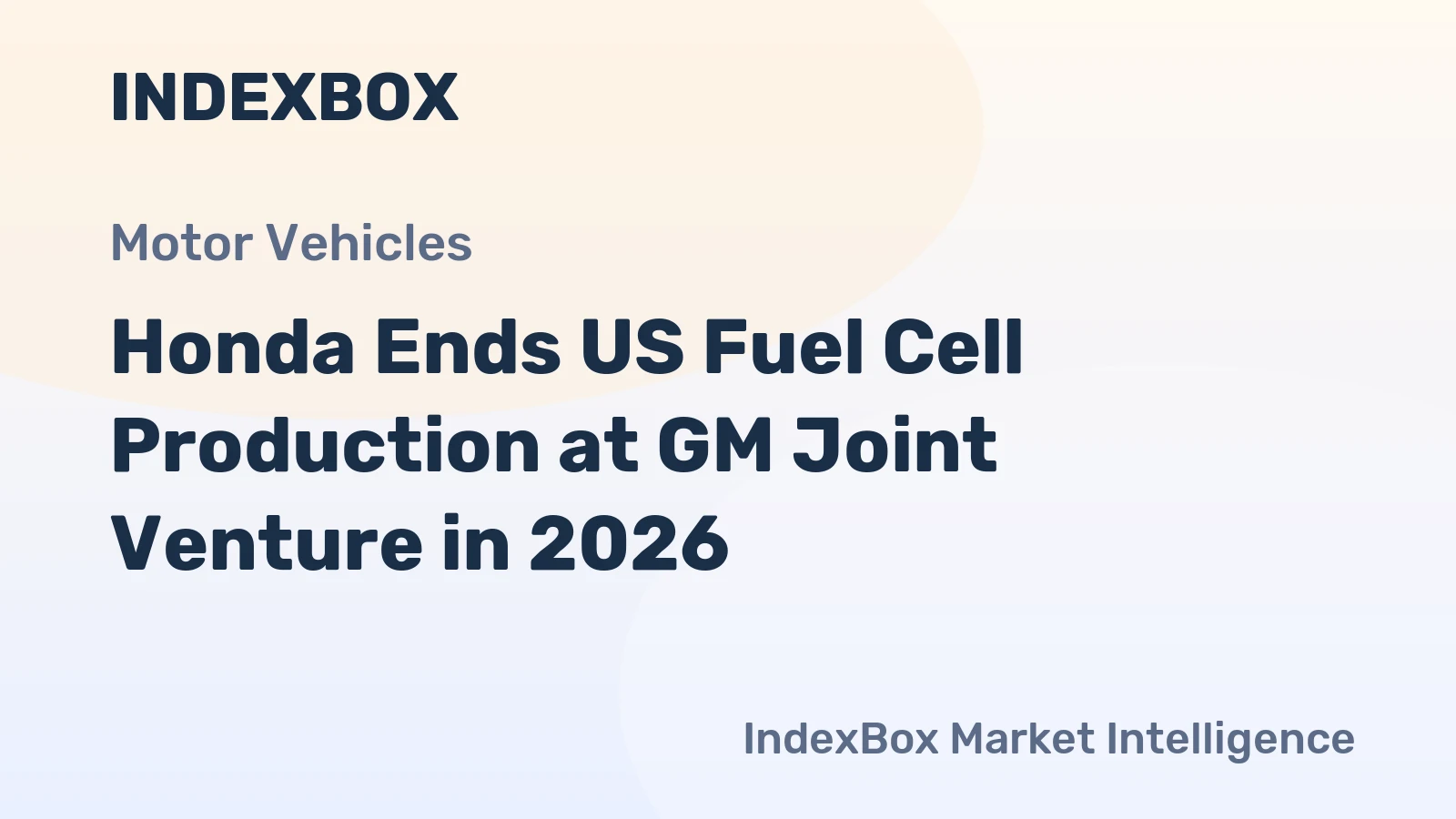 Honda Ends US Fuel Cell Production at GM Joint Venture in 2026