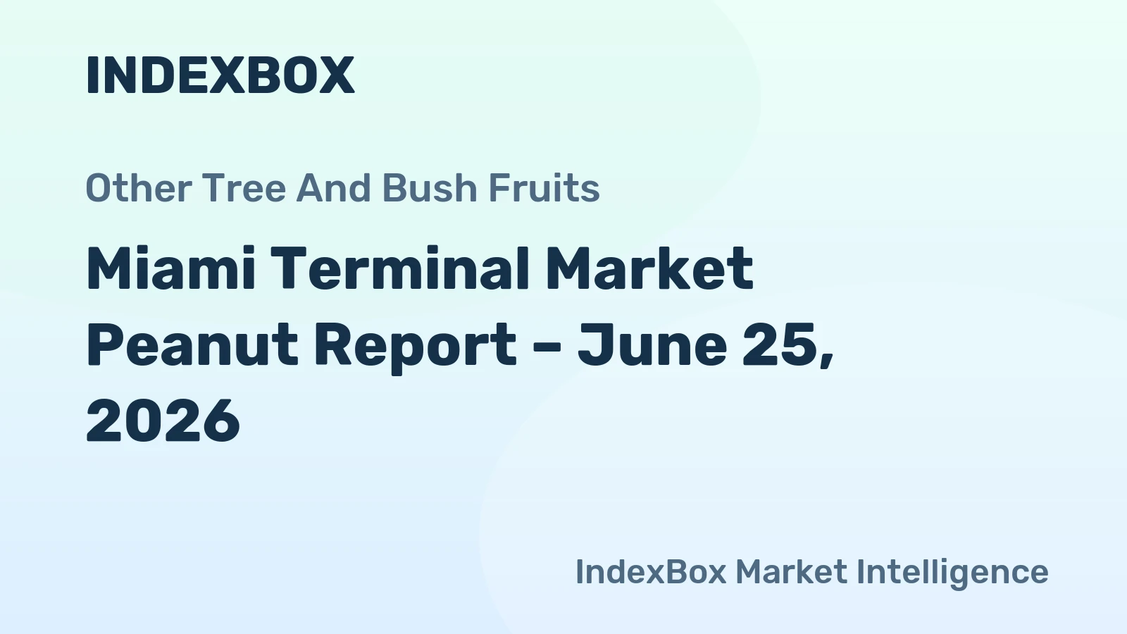 Miami Terminal Market Peanut Report – June 25, 2026