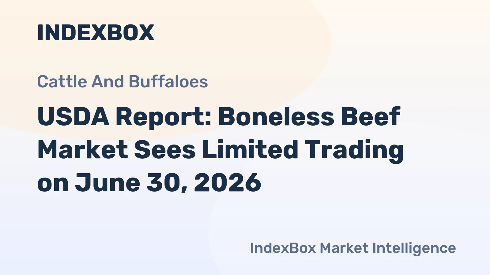 USDA Report: Boneless Beef Market Sees Limited Trading on June 30, 2026