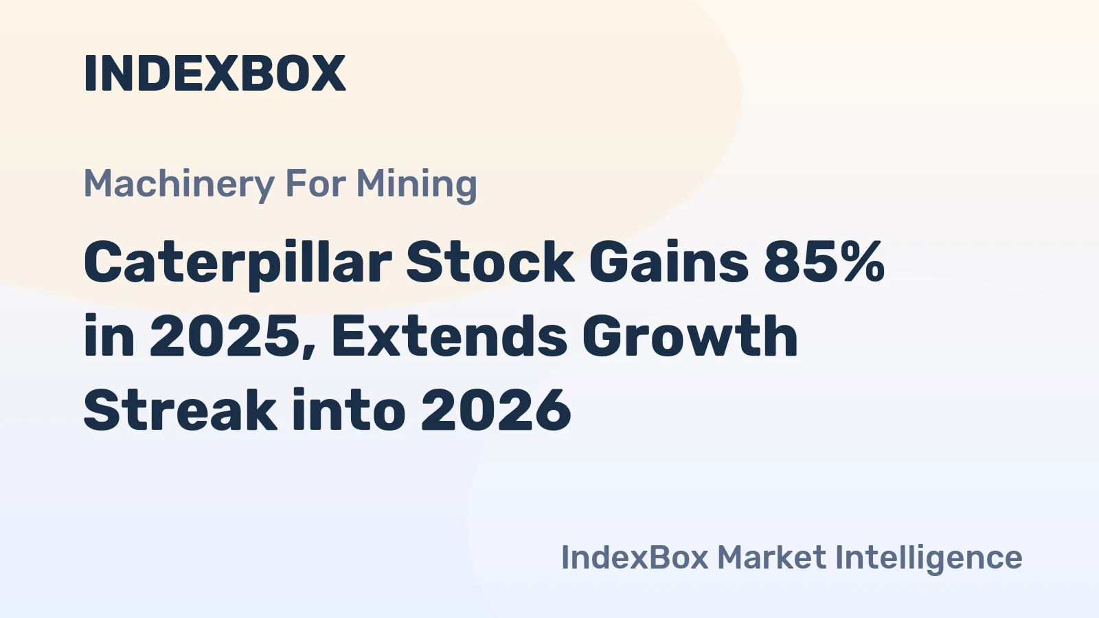 Caterpillar Stock Gains 85% in 2025, Extends Growth Streak into 2026