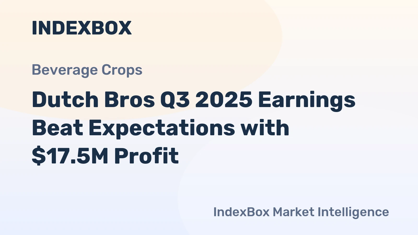 Dutch Bros Q3 2025 Earnings Beat Expectations with $17.5M Profit