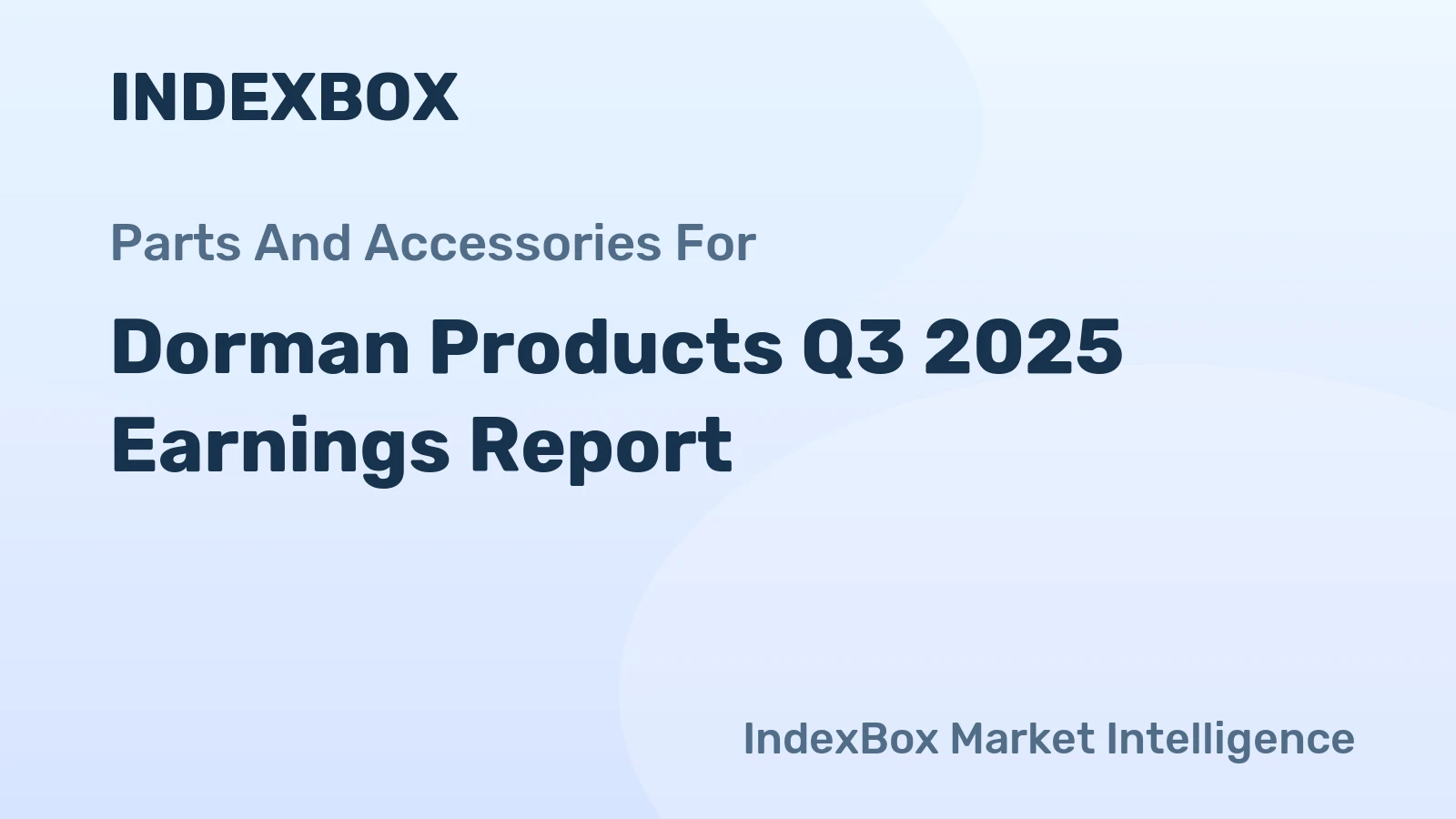 Dorman Products Q3 2025 Earnings Report