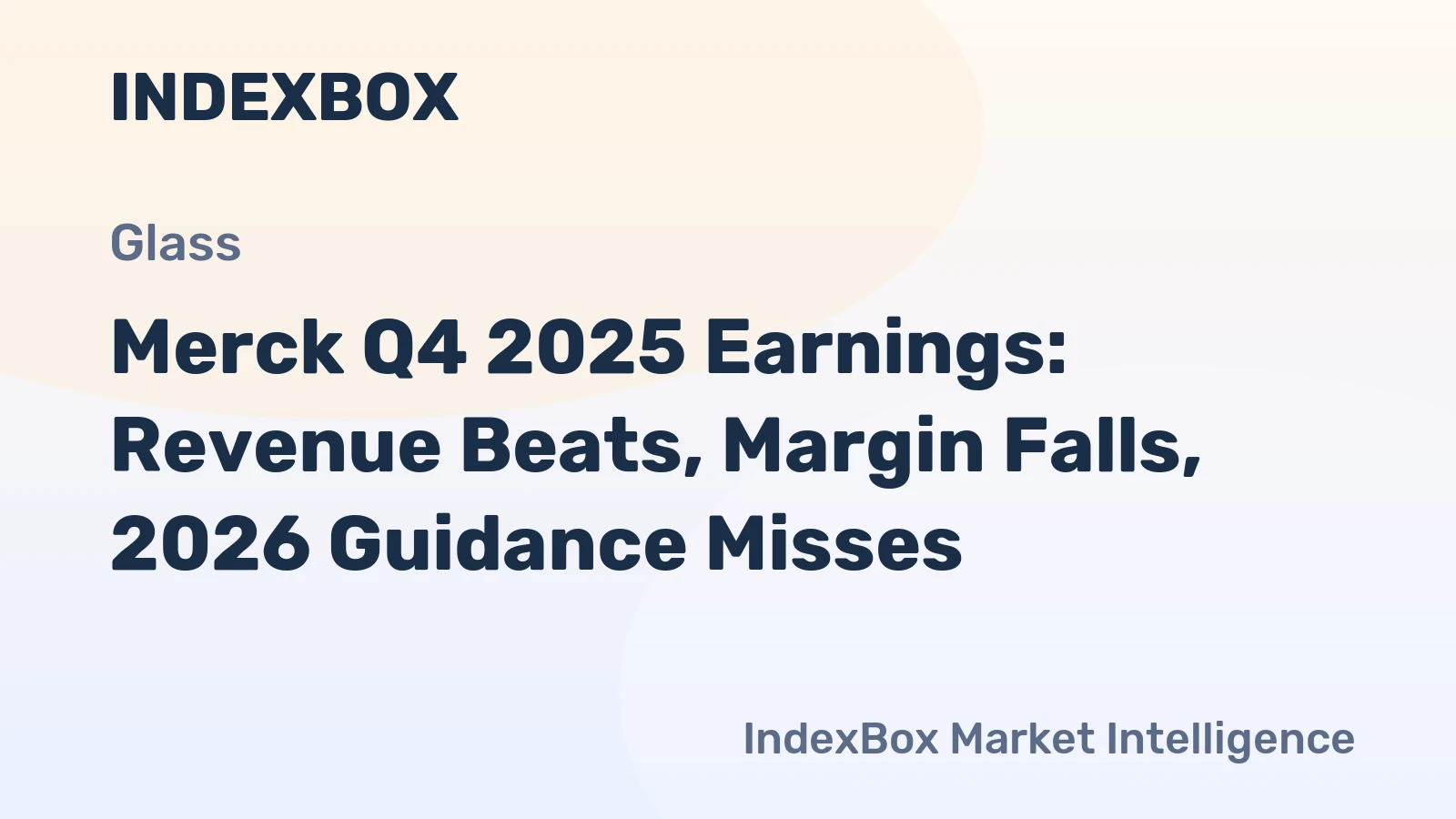 Merck Q4 2025 Earnings: Revenue Beats, Margin Falls, 2026 Guidance Misses