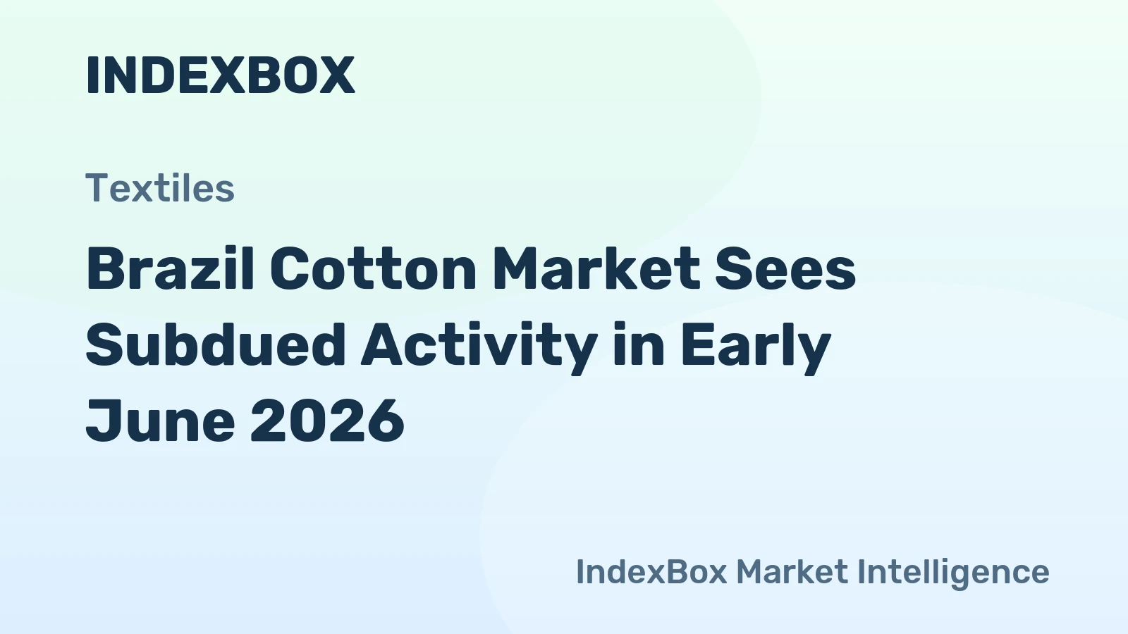 Brazil Cotton Market Sees Subdued Activity in Early June 2026