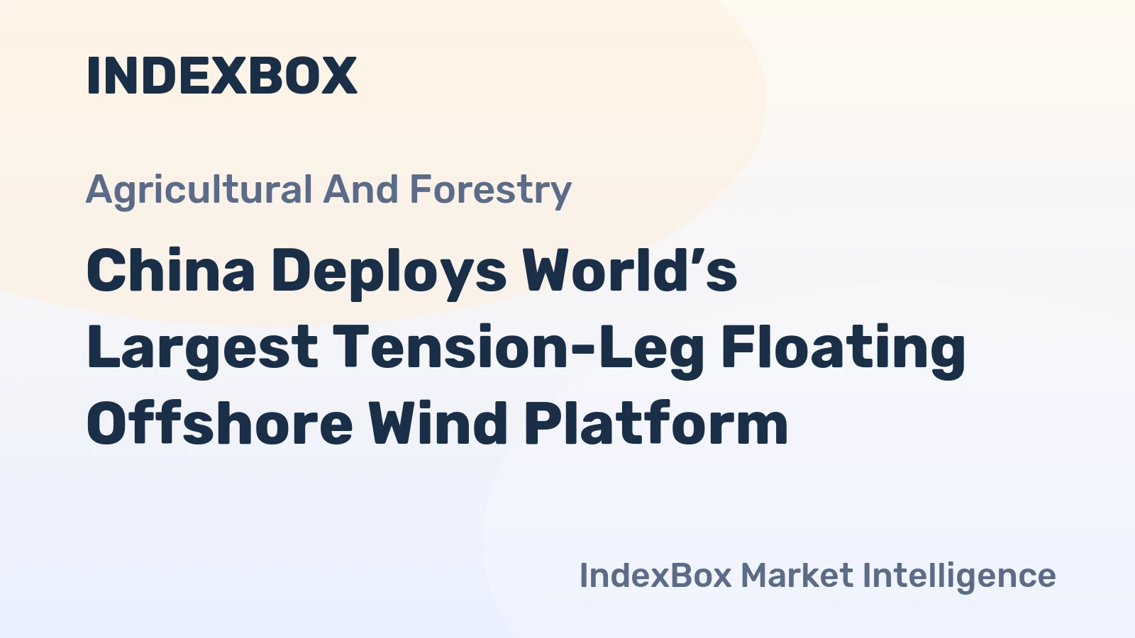 China Deploys World’s Largest Tension-Leg Floating Offshore Wind Platform