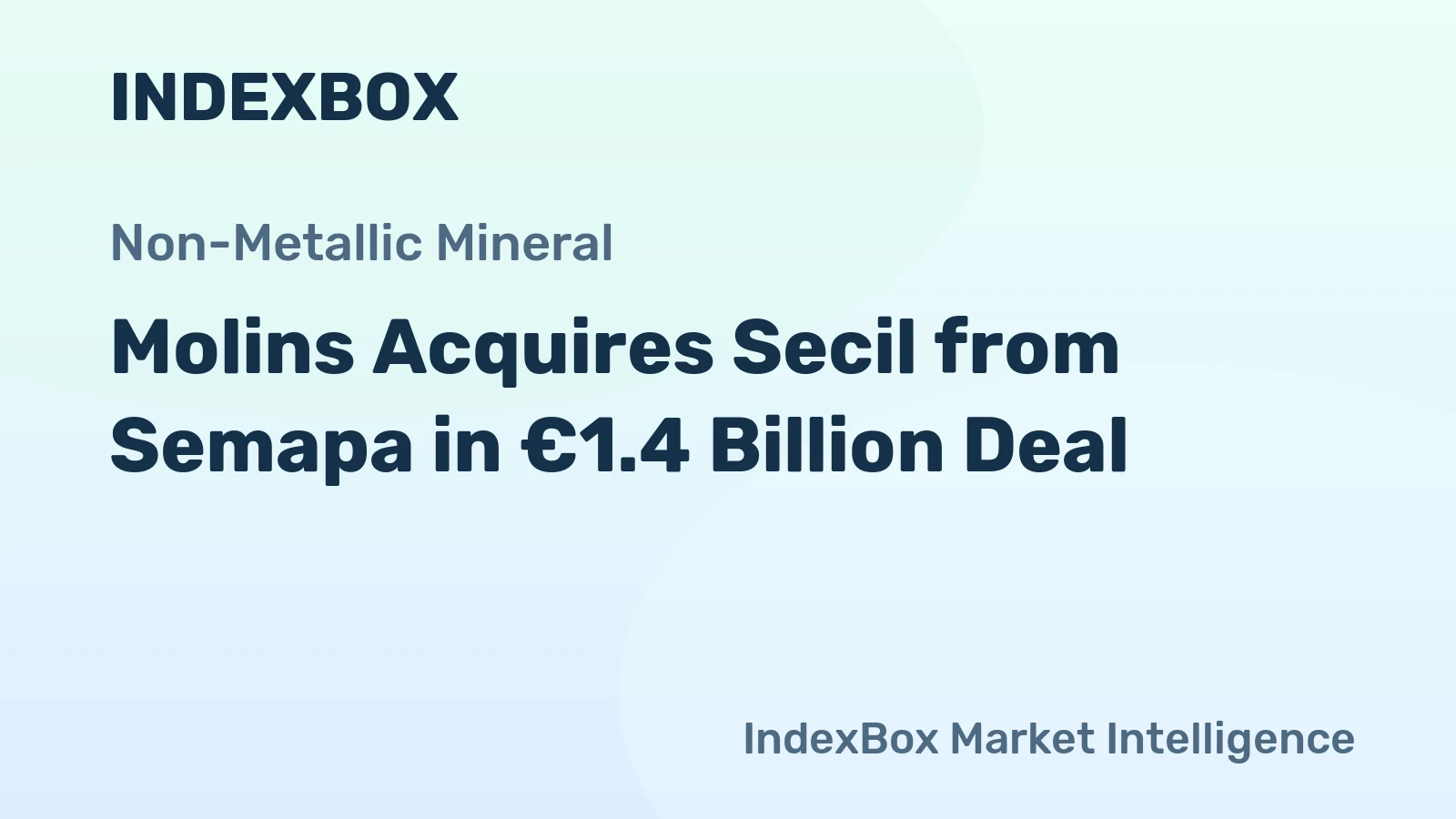 Molins Acquires Secil from Semapa in €1.4 Billion Deal