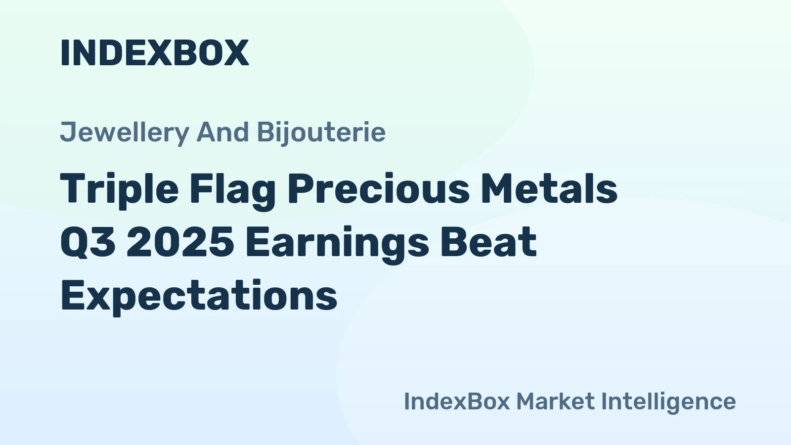 Triple Flag Precious Metals Q3 2025 Earnings Beat Expectations