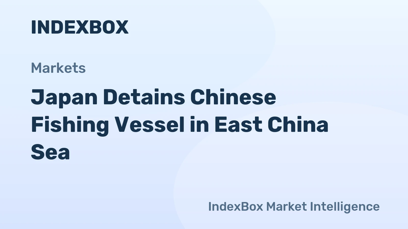 Japan Detains Chinese Fishing Vessel in East China Sea