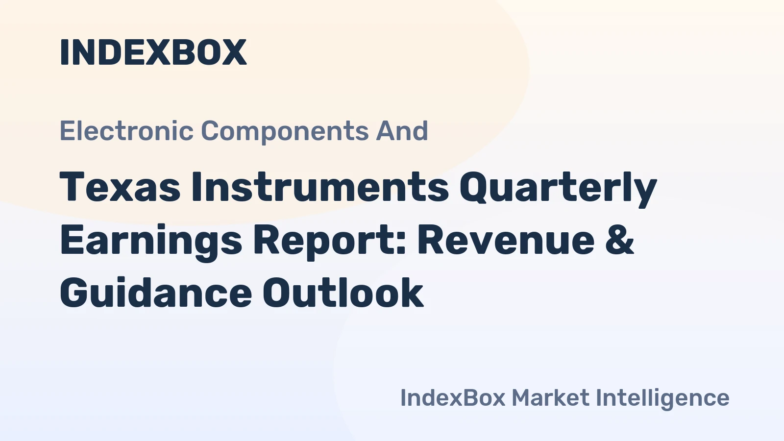 Texas Instruments Quarterly Earnings Report: Revenue & Guidance Outlook