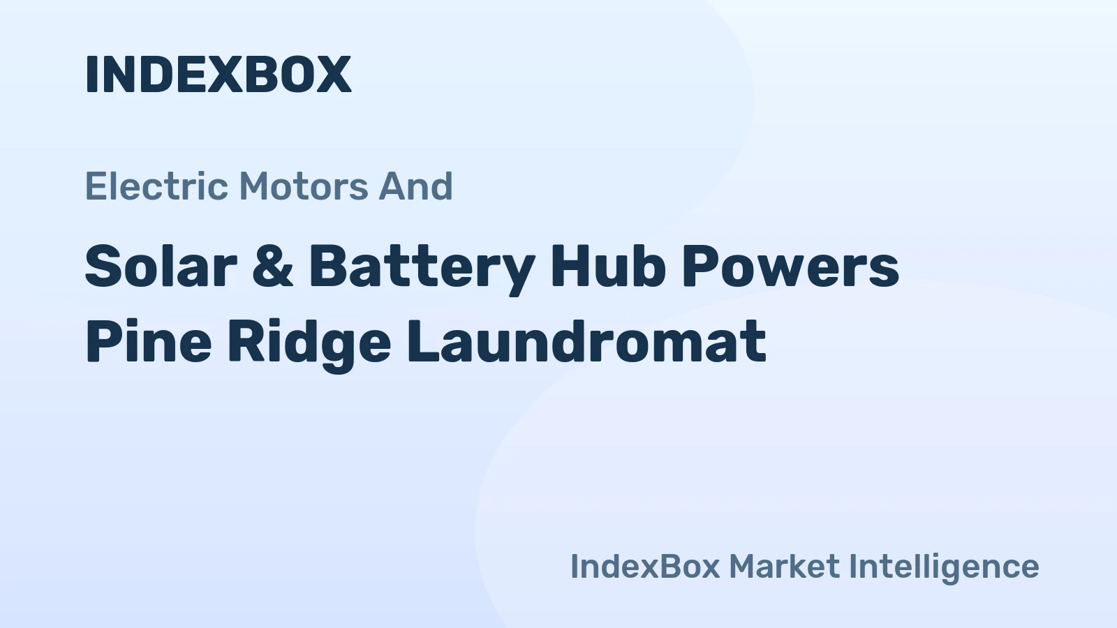 Solar & Battery Hub Powers Pine Ridge Laundromat