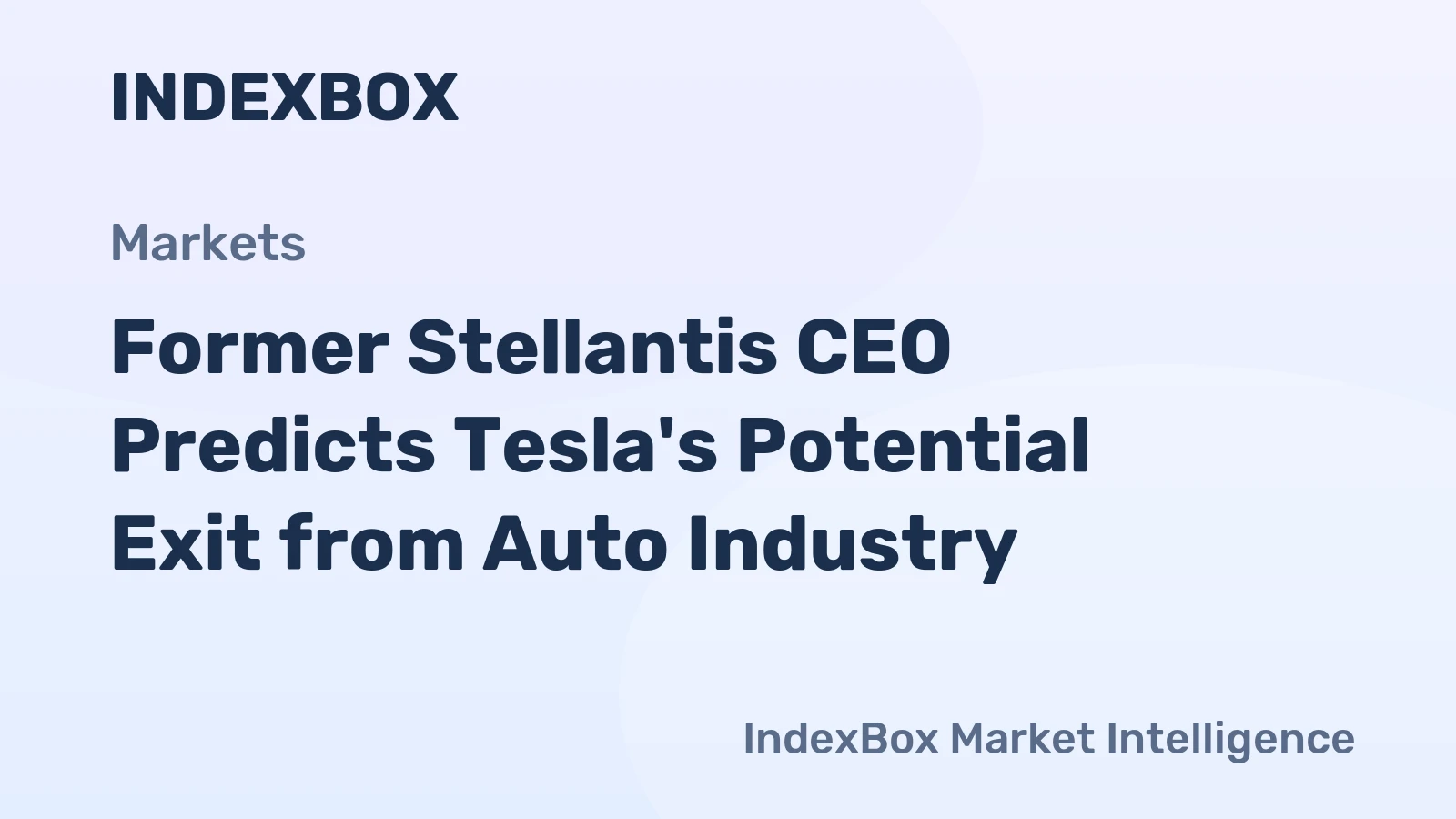 Former Stellantis CEO Predicts Tesla's Potential Exit from Auto Industry