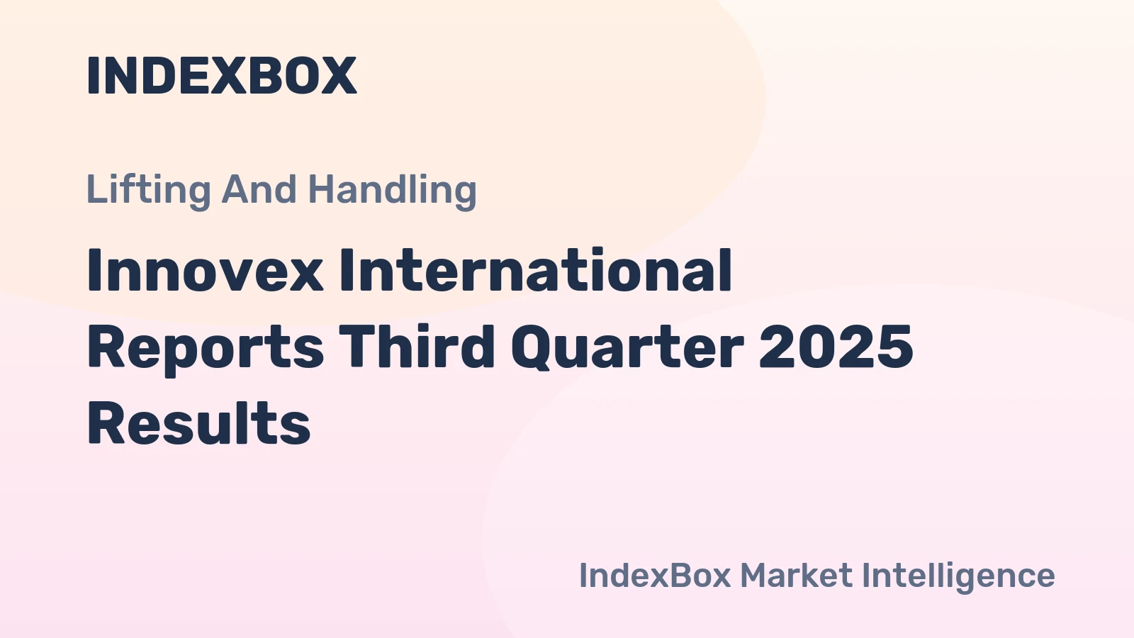 Innovex International Reports Third Quarter 2025 Results