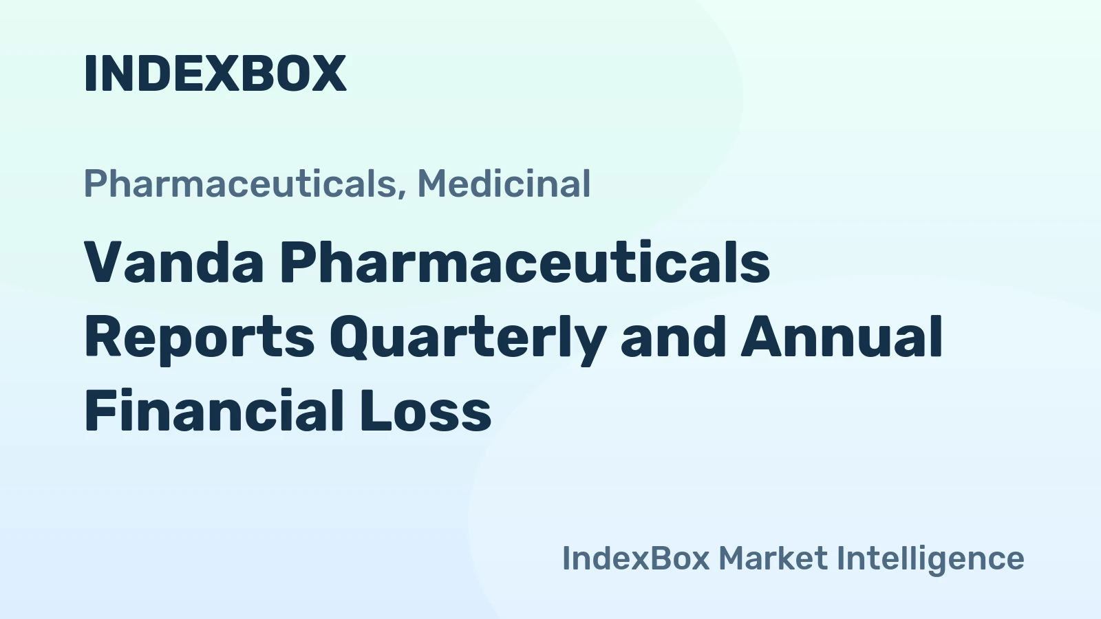 Vanda Pharmaceuticals Reports Quarterly and Annual Financial Loss