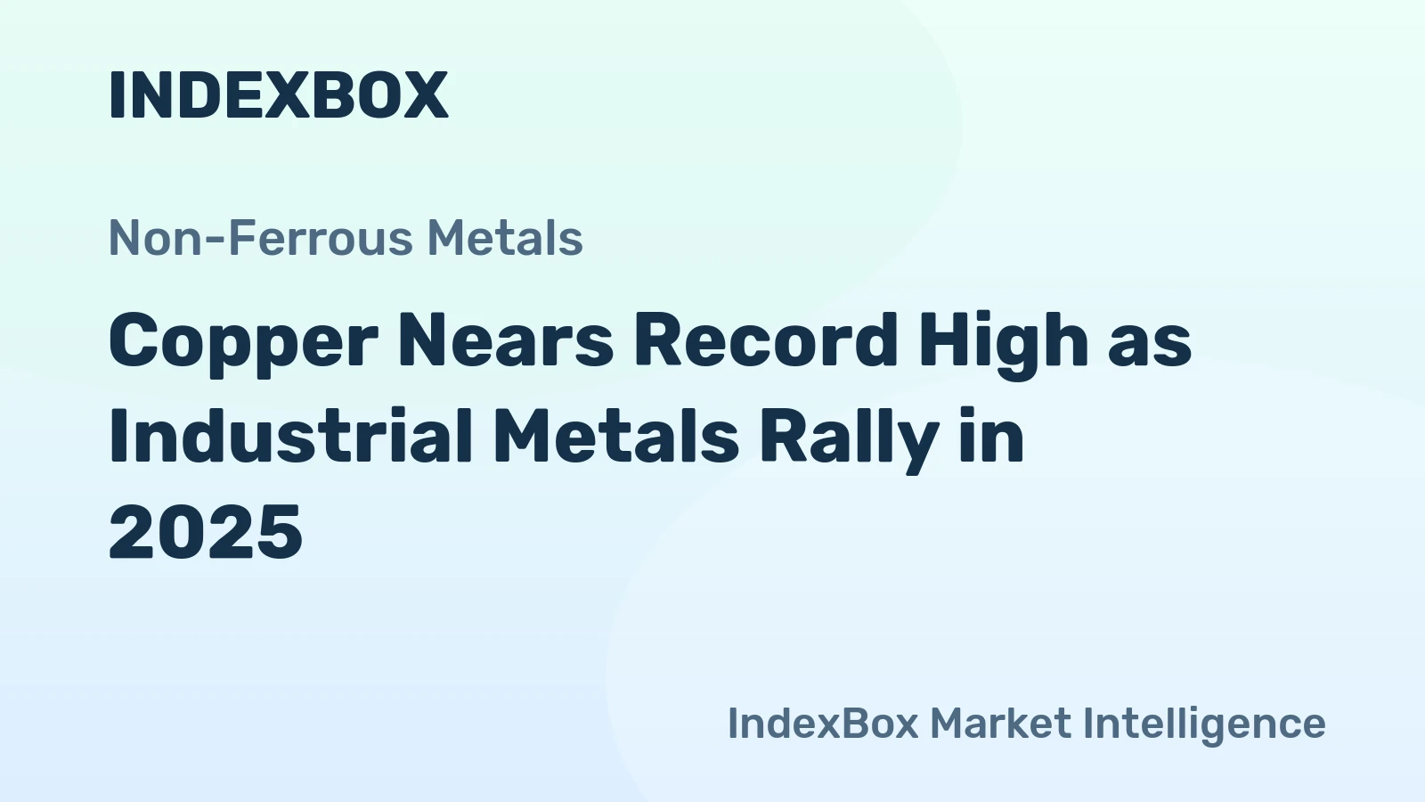 Copper Nears Record High as Industrial Metals Rally in 2025
