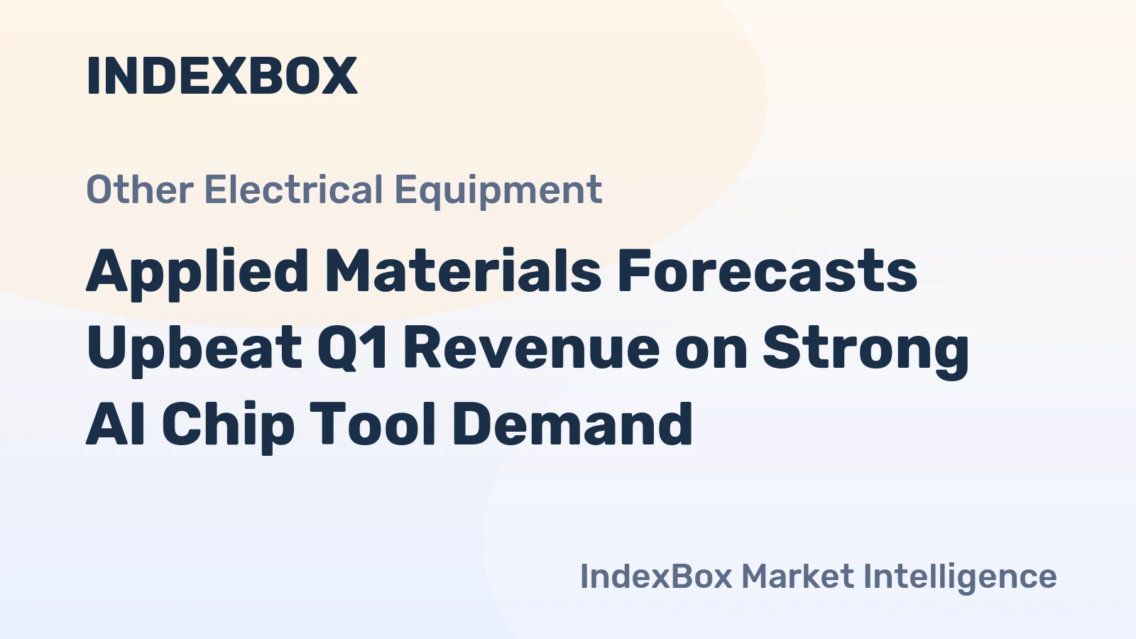 Applied Materials Forecasts Upbeat Q1 Revenue on Strong AI Chip Tool Demand