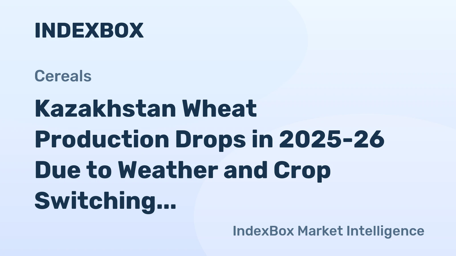 Kazakhstan Wheat Production Drops in 2025-26 Due to Weather and Crop Switching