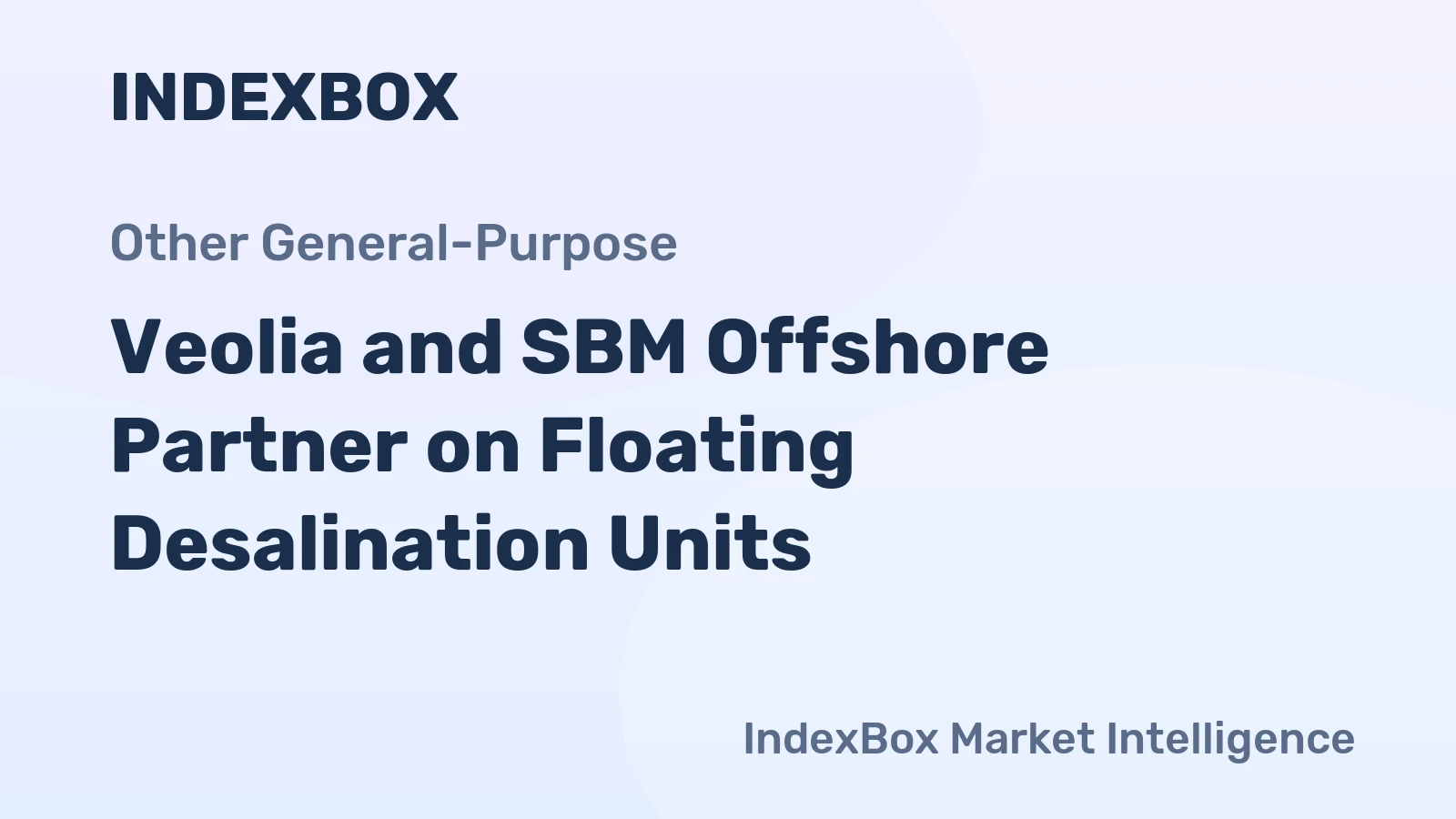 Veolia and SBM Offshore Partner on Floating Desalination Units