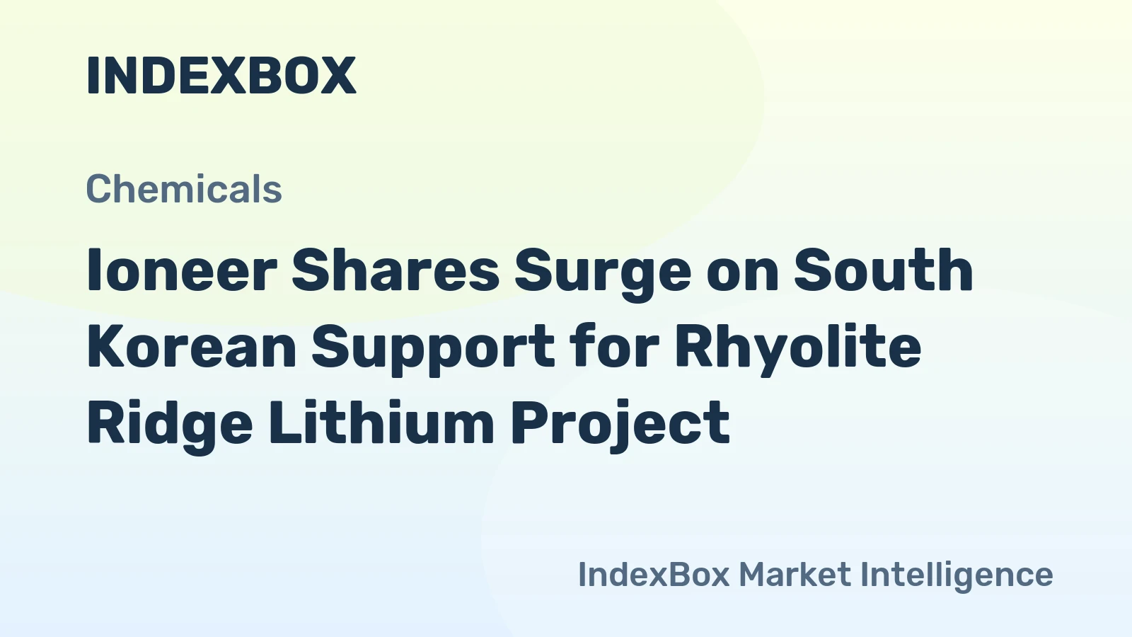 Ioneer Shares Surge on South Korean Support for Rhyolite Ridge Lithium Project