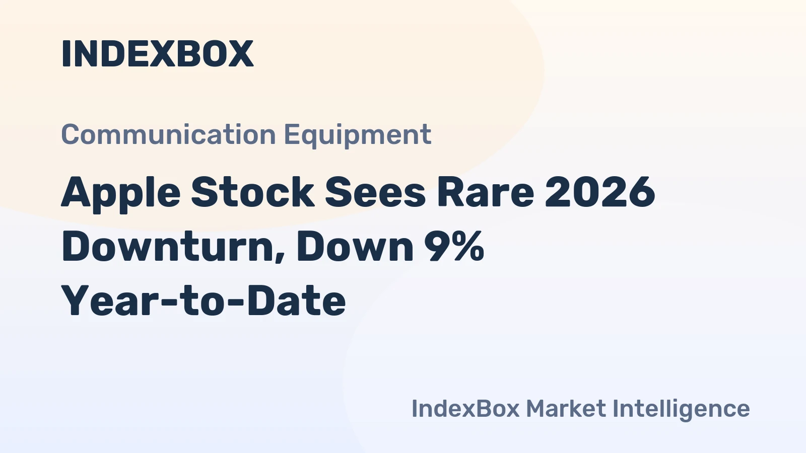 Apple Stock Sees Rare 2026 Downturn, Down 9% Year-to-Date