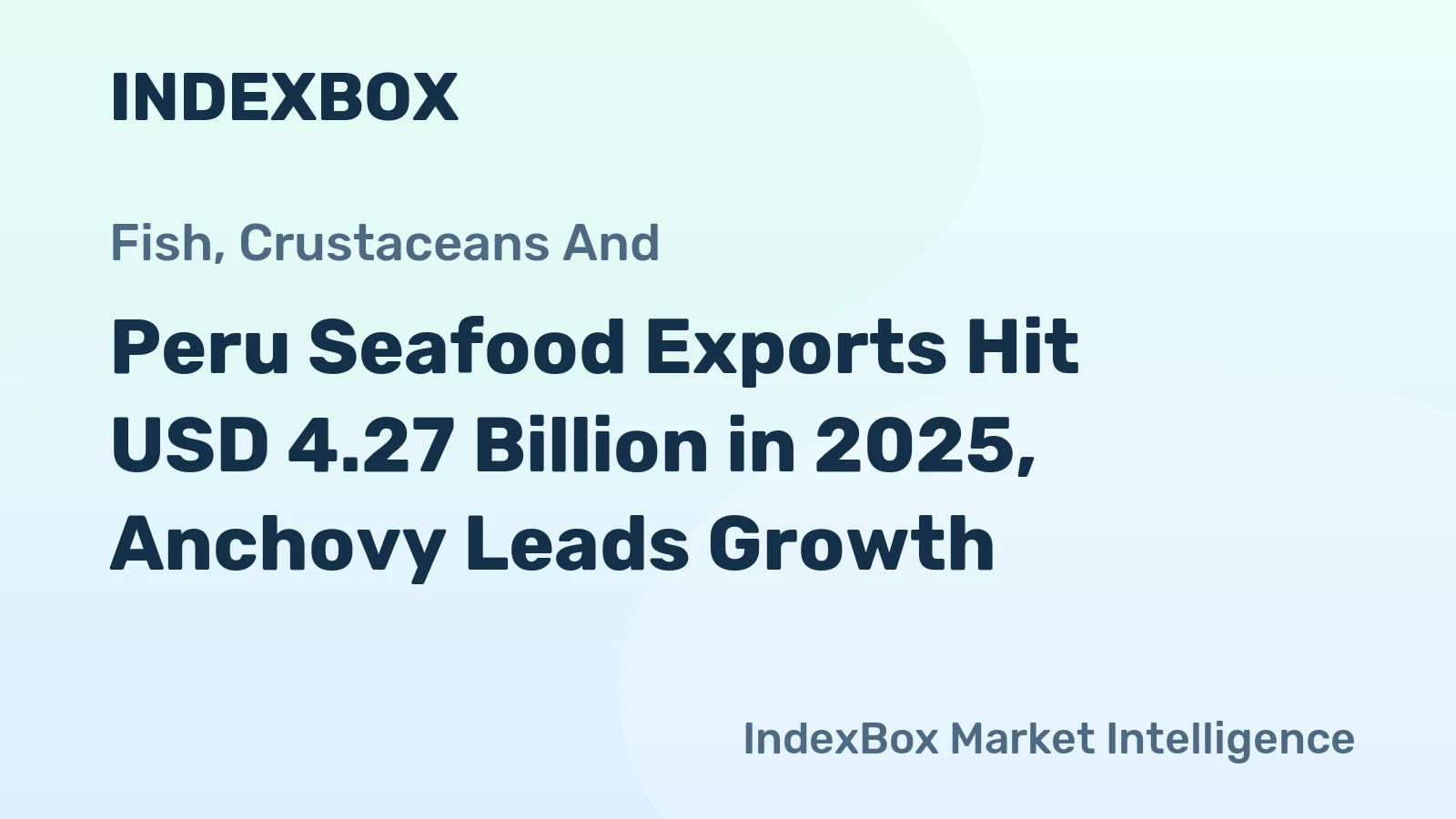 Peru Seafood Exports Hit USD 4.27 Billion in 2025, Anchovy Leads Growth