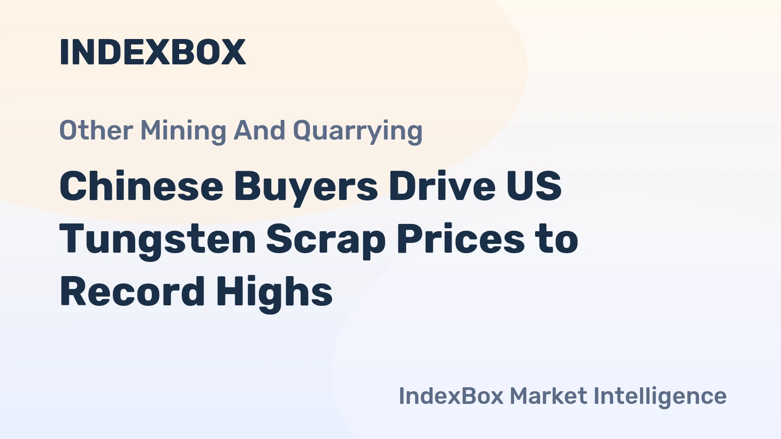 Chinese Buyers Drive US Tungsten Scrap Prices to Record Highs
