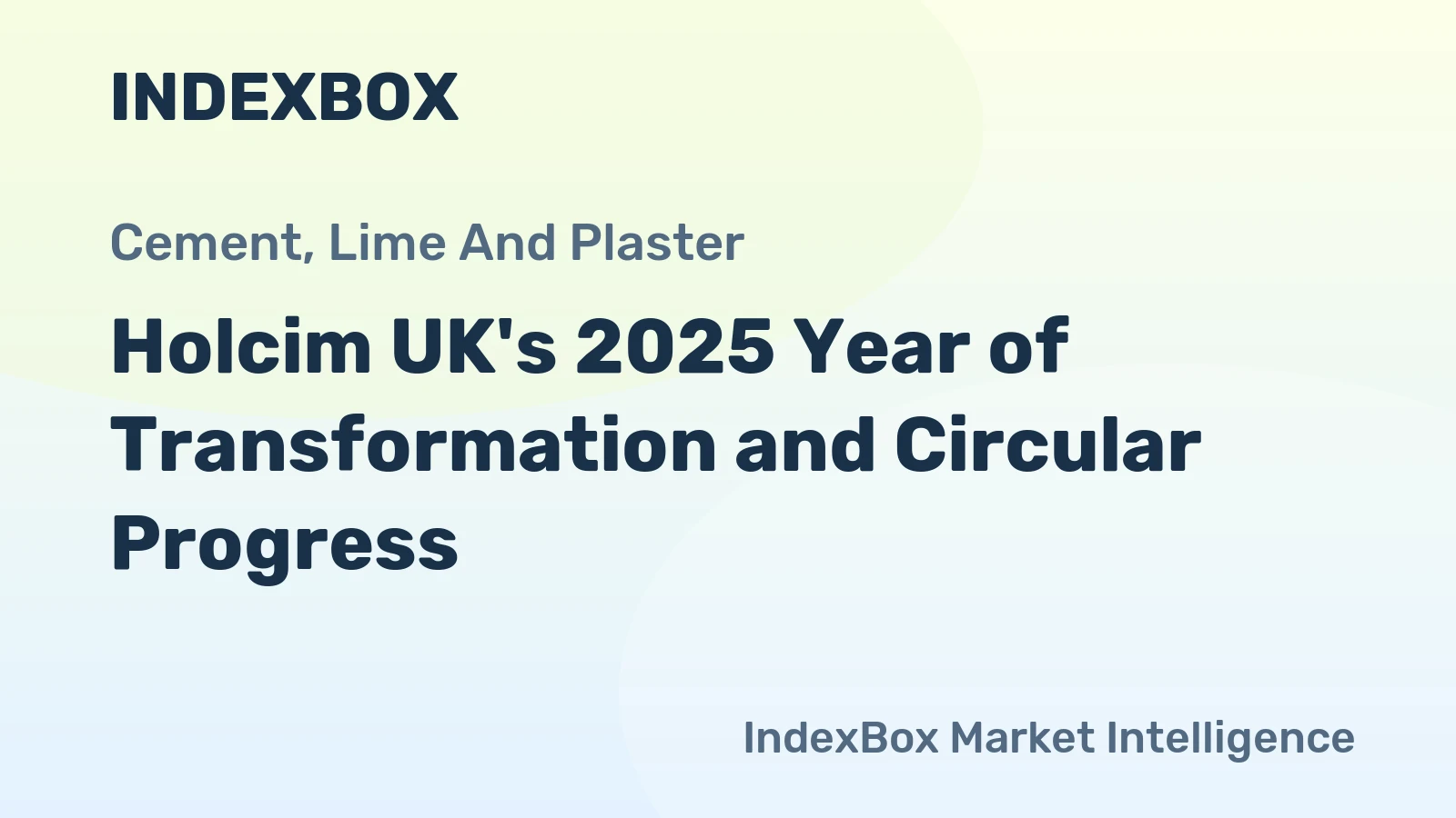 Holcim UK's 2025 Year of Transformation and Circular Progress