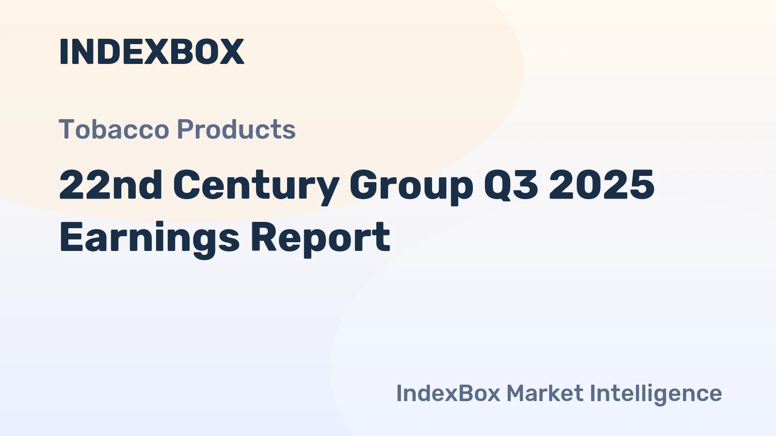 22nd Century Group Q3 2025 Earnings Report