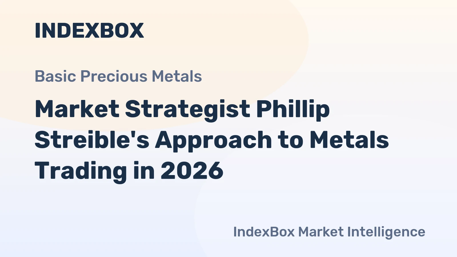 Market Strategist Phillip Streible's Approach to Metals Trading in 2026