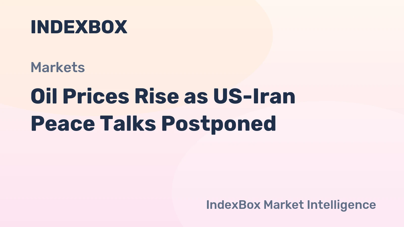 Oil Prices Rise as US-Iran Peace Talks Postponed