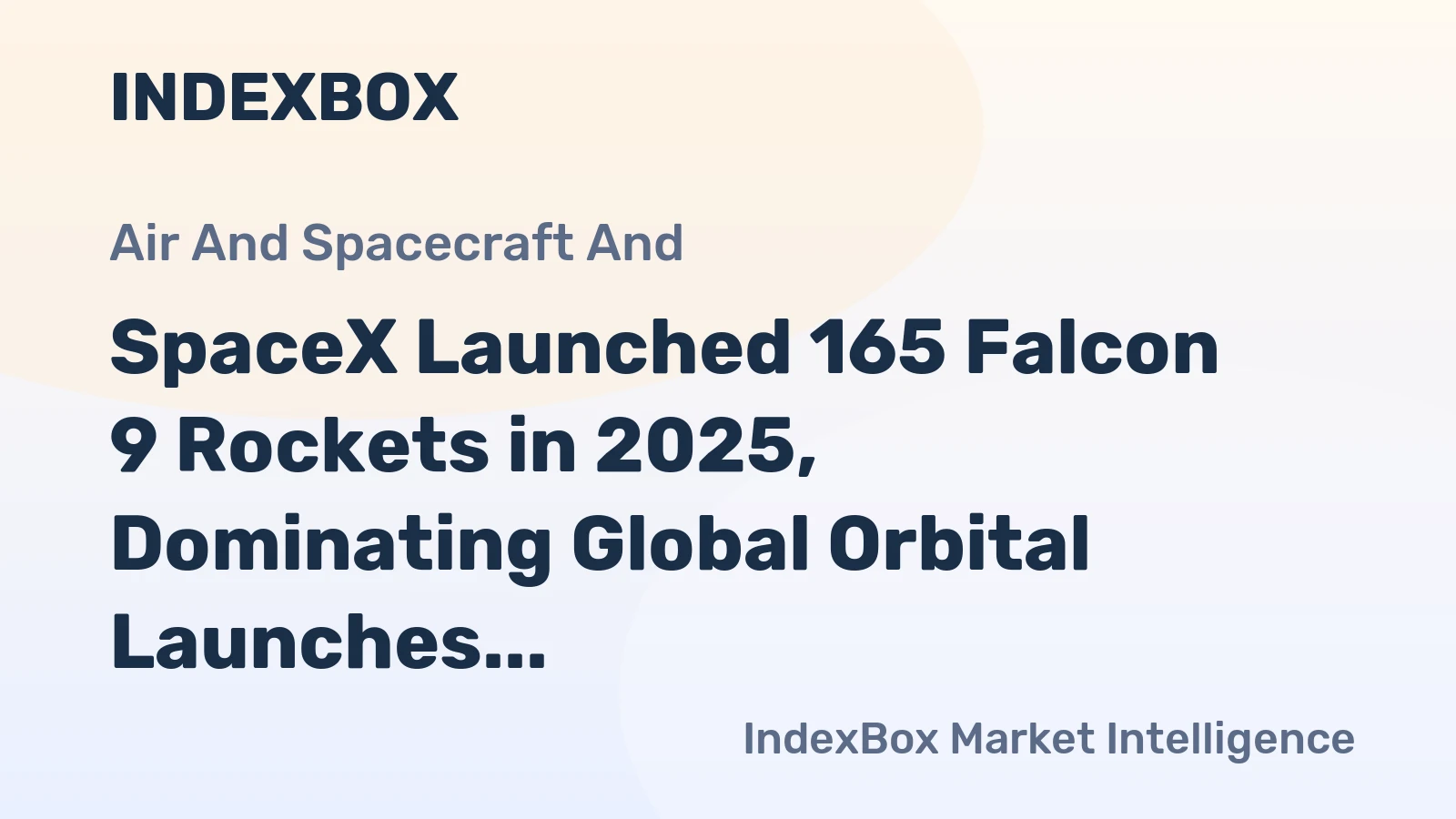 SpaceX Launched 165 Falcon 9 Rockets in 2025, Dominating Global Orbital Launches