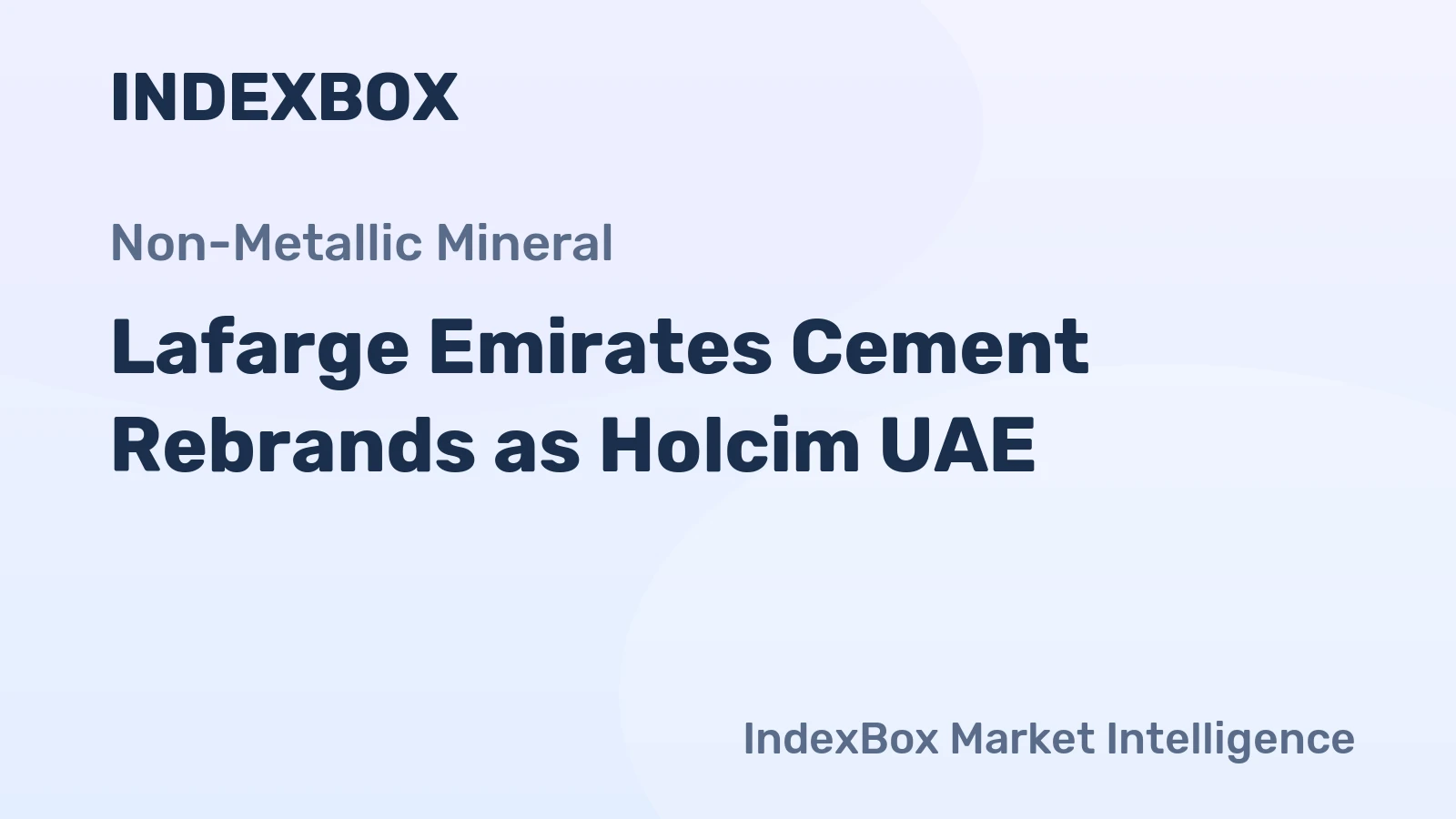 Lafarge Emirates Cement Rebrands as Holcim UAE