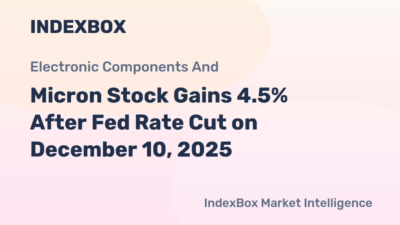 Micron Stock Gains 4.5% After Fed Rate Cut on December 10, 2025