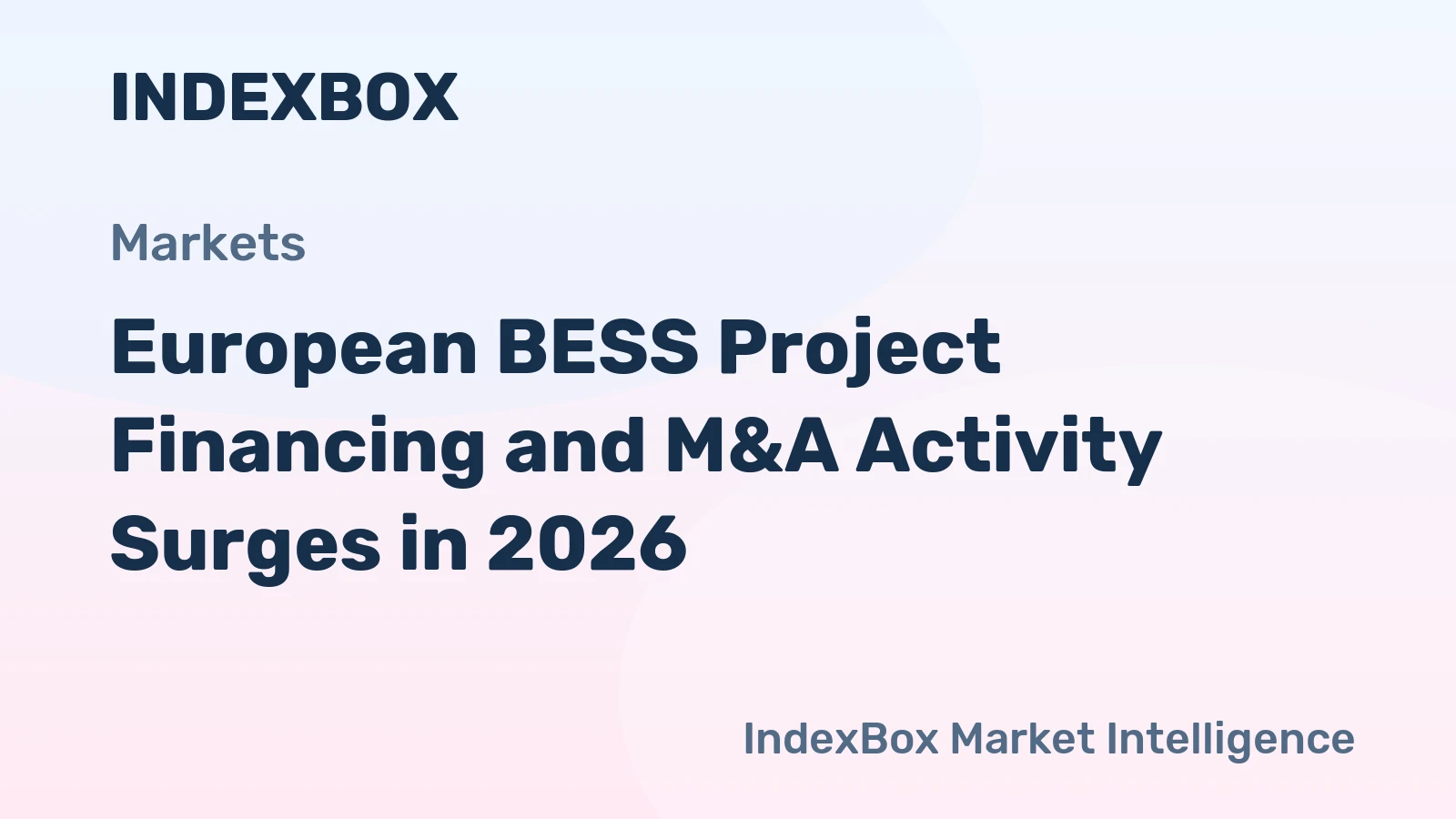 European BESS Project Financing and M&A Activity Surges in 2026