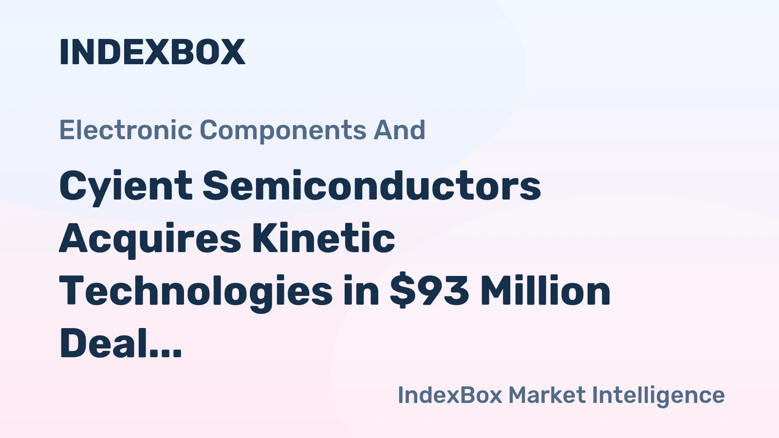 Cyient Semiconductors Acquires Kinetic Technologies in $93 Million Deal to Expand ASSP Portfolio
