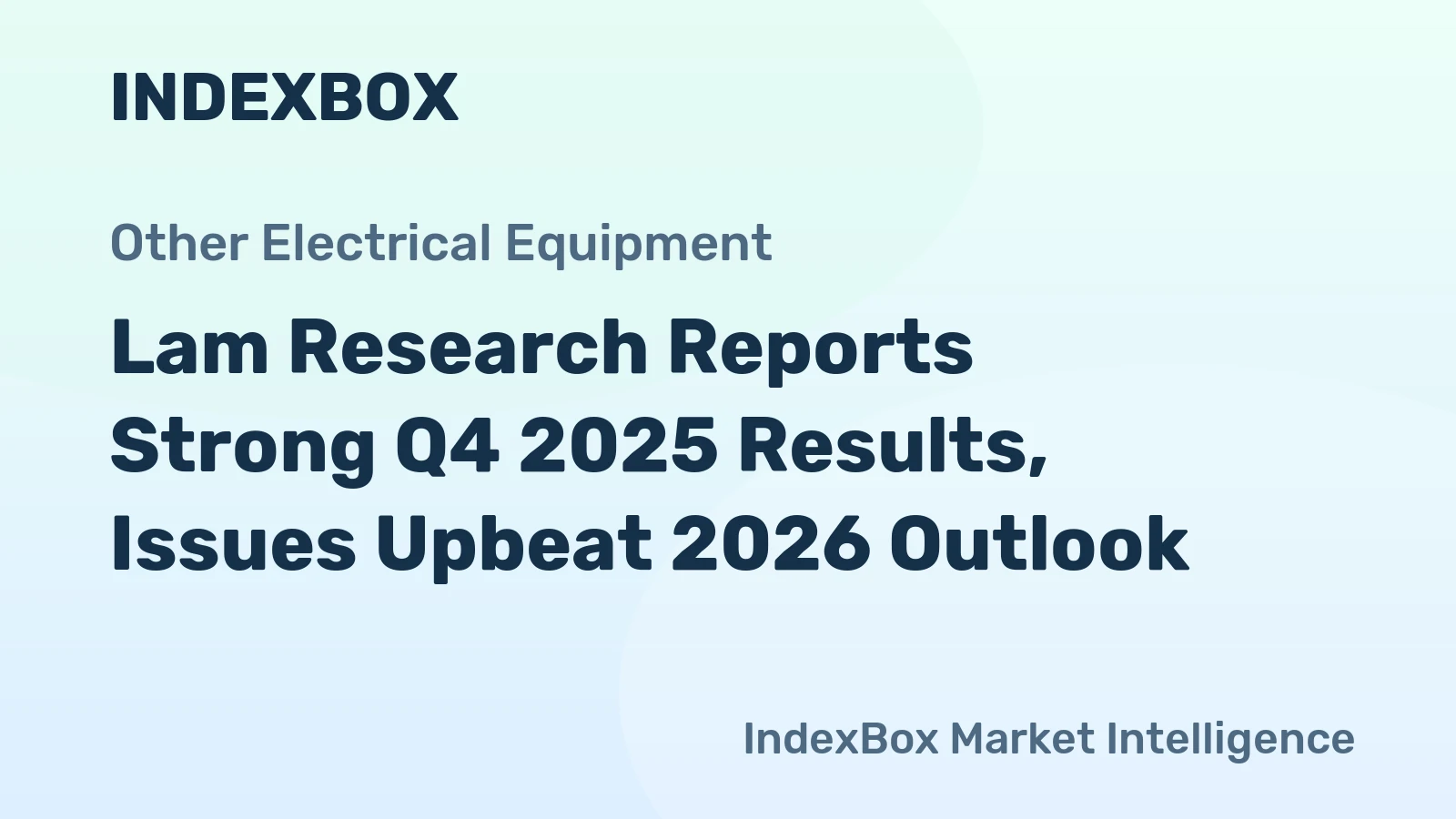 Lam Research Reports Strong Q4 2025 Results, Issues Upbeat 2026 Outlook